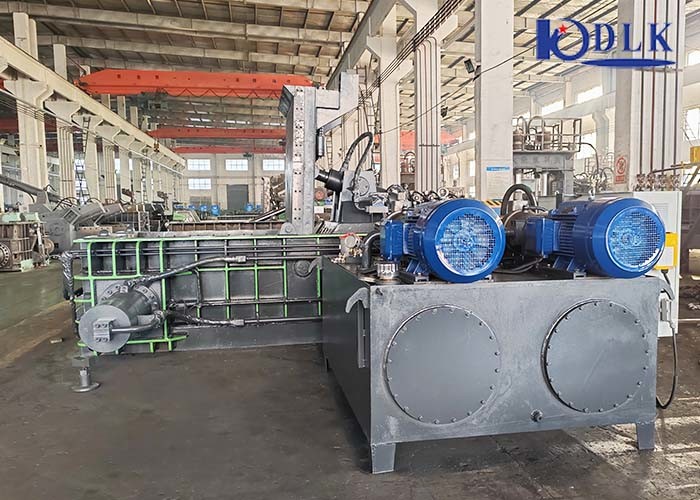 Electric Metal Baler Machine For Waste Compaction Press Box Size 1600 ...