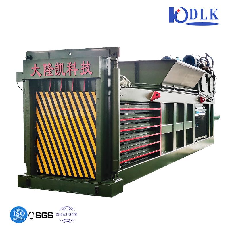 20kW Motor Horizontal Waste Baler 50 Tons Compression Force For And ...