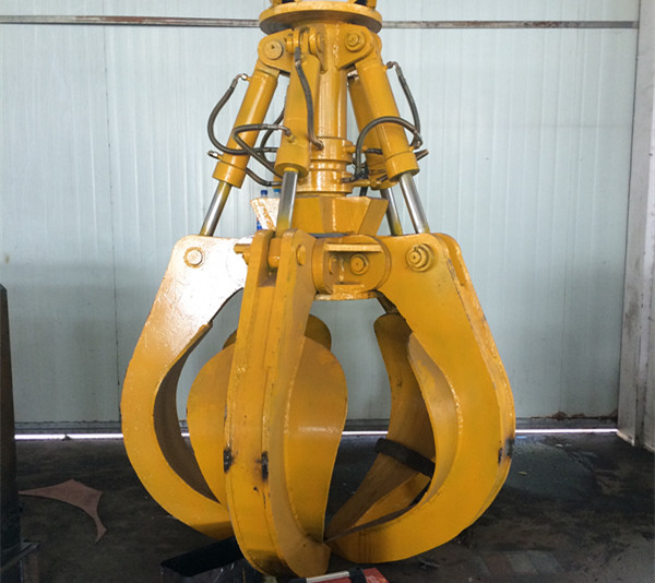 Medium Hydraulic Grapple Equipment With Bucket Teeth 21.5mpa Voltage